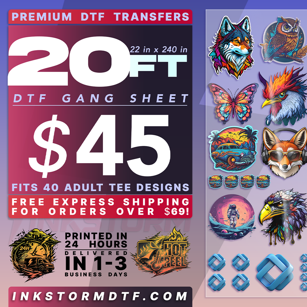 Inkstorm DTF Gang Sheets – Upload & Print Multiple Designs